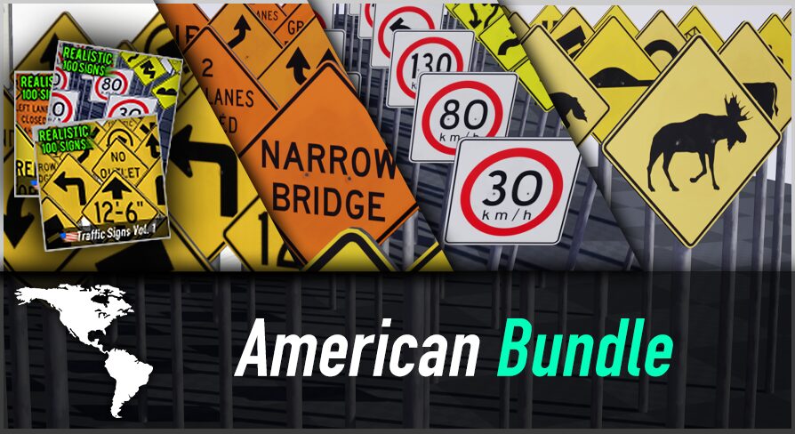 American Traffic Sign Bundle – 399 Signs | Defcon Network