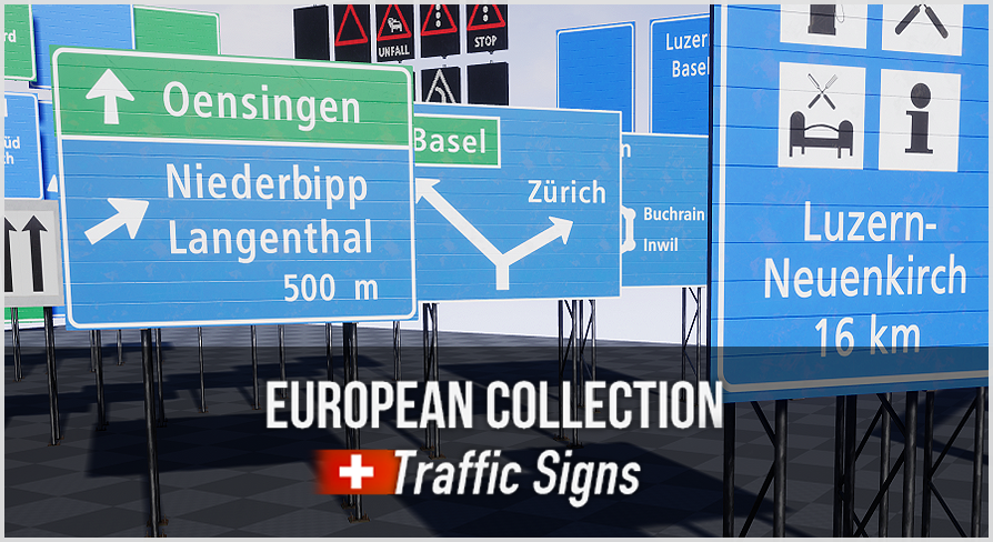 Schweizer 3D Autobahnschilder | Defcon Network